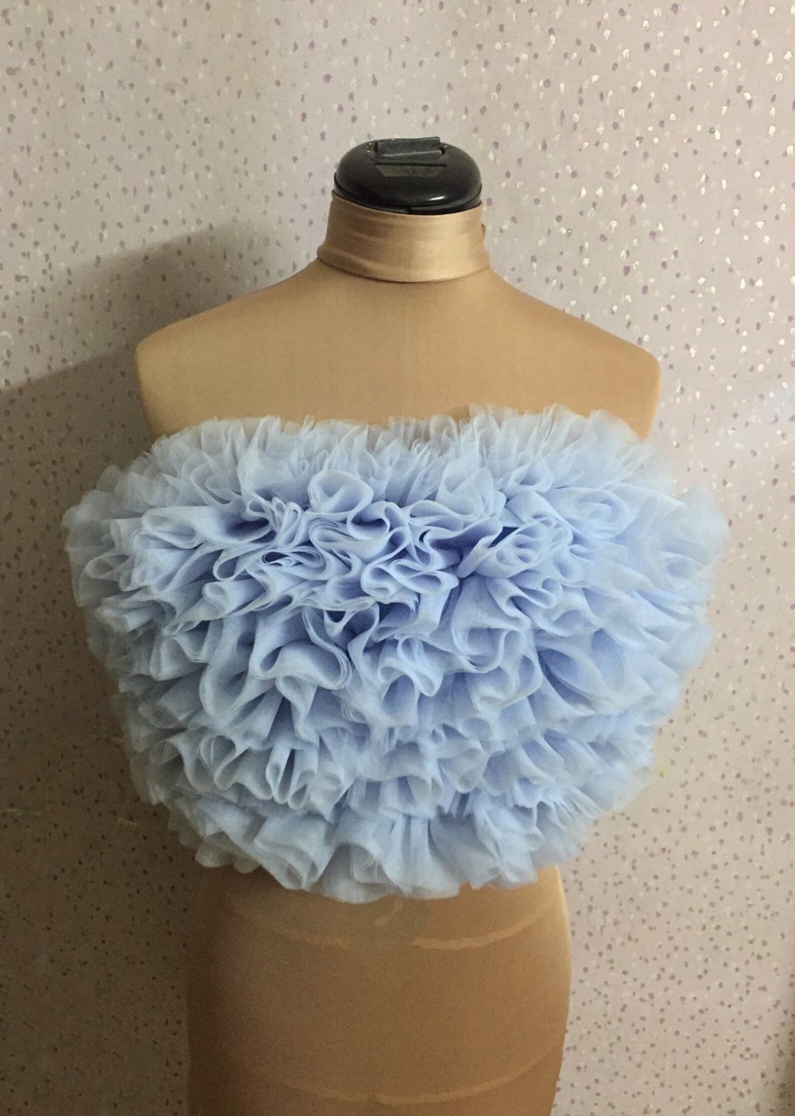 Violet Tulle Top Crop Top Bridesmaids Top Violet Ruffle Woman - Etsy