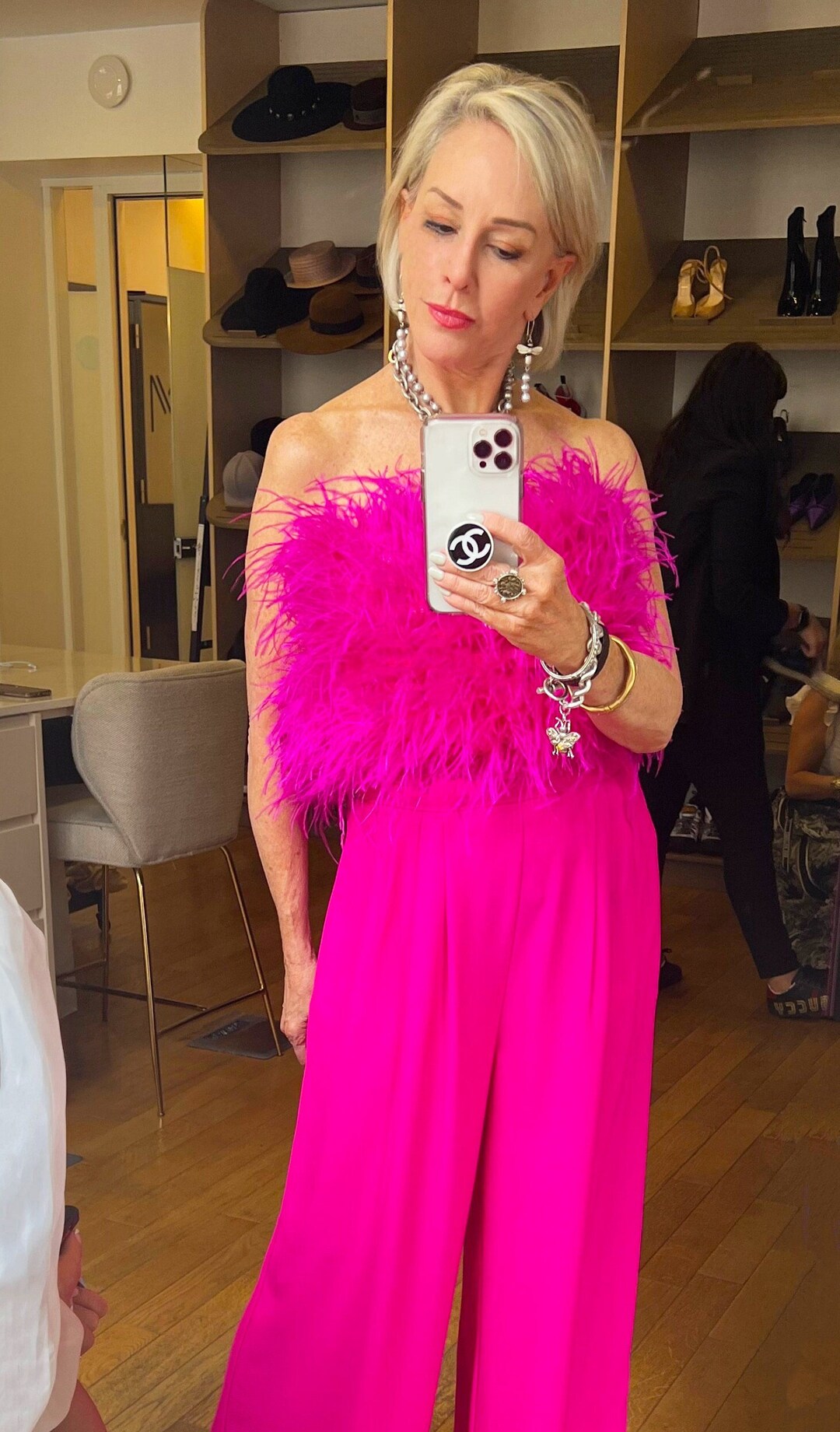 Beautiful Fuchsia Feather Tube Top Feather Crop Top Bridesmaids Top ...