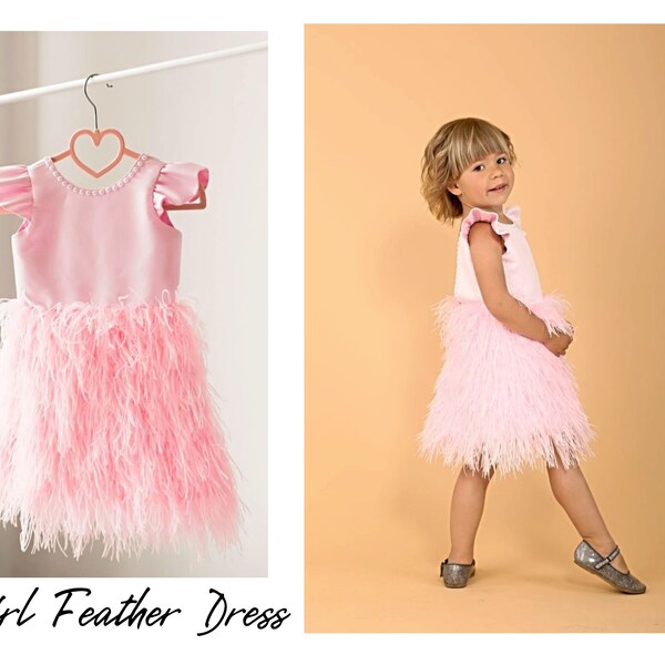 Girls Feather Dress - Etsy