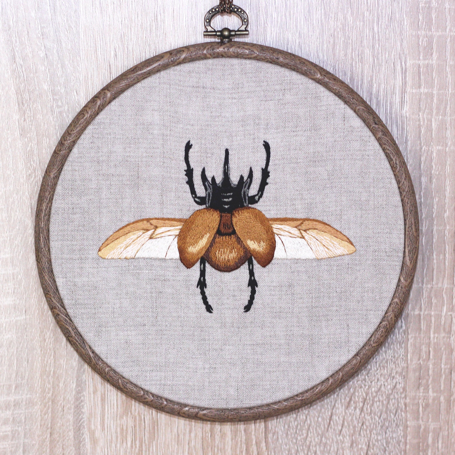 Beetle Embroidery Embroidery Hoop Art Insect Embroidery | Etsy