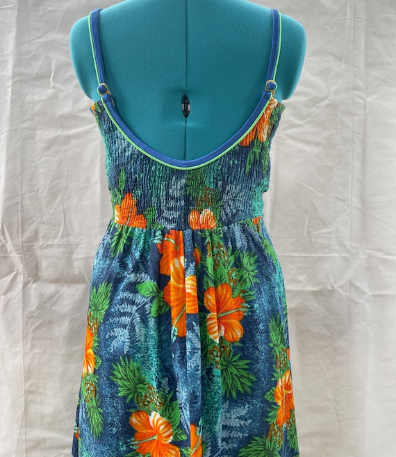 De Weese Design 1960s Vintage Tropical Hibiscus print… - Gem