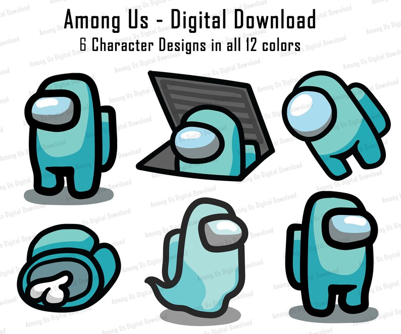 Among Us Vectors Digital Download 76 Designs Among Us | Etsy