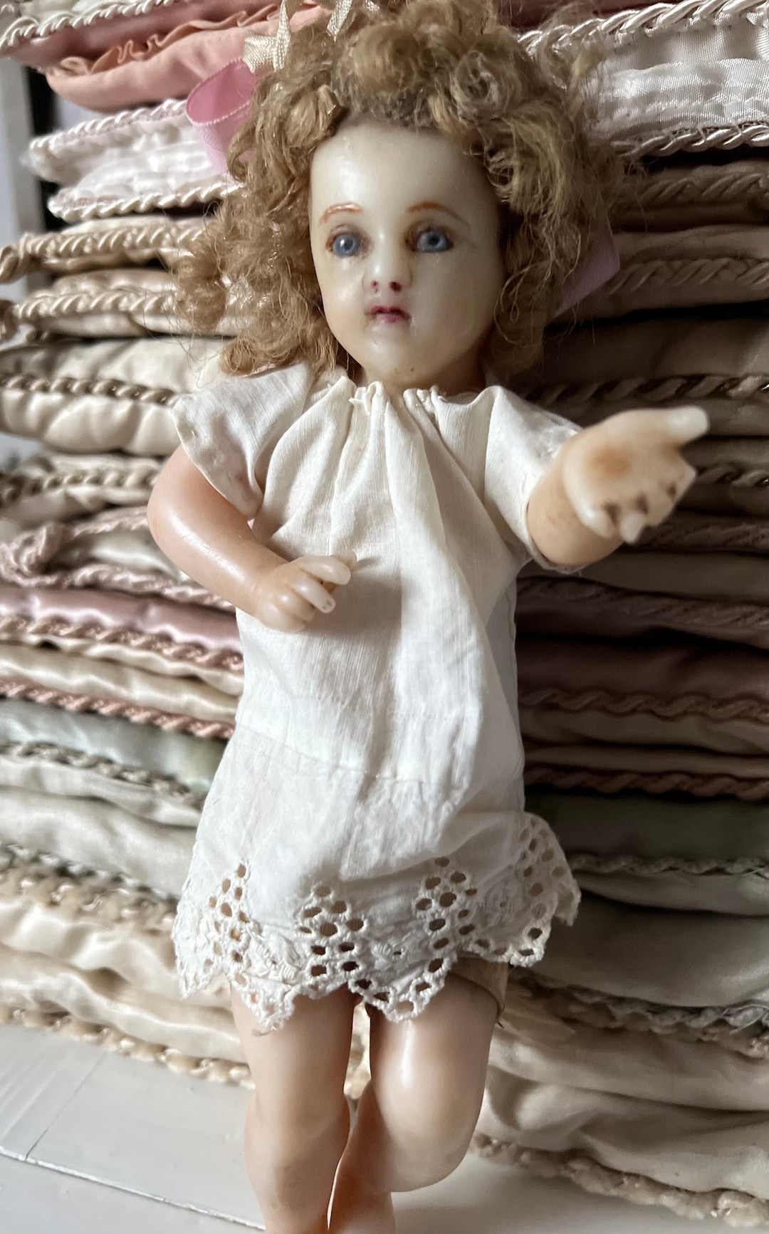 Absolutely Stunning Rare Jesus Wax Doll With Glass Eyes, Brocante - Etsy