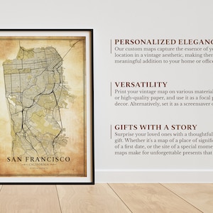 Vintage Style City Map, Custom City Map Print, Street Map, City Print ...
