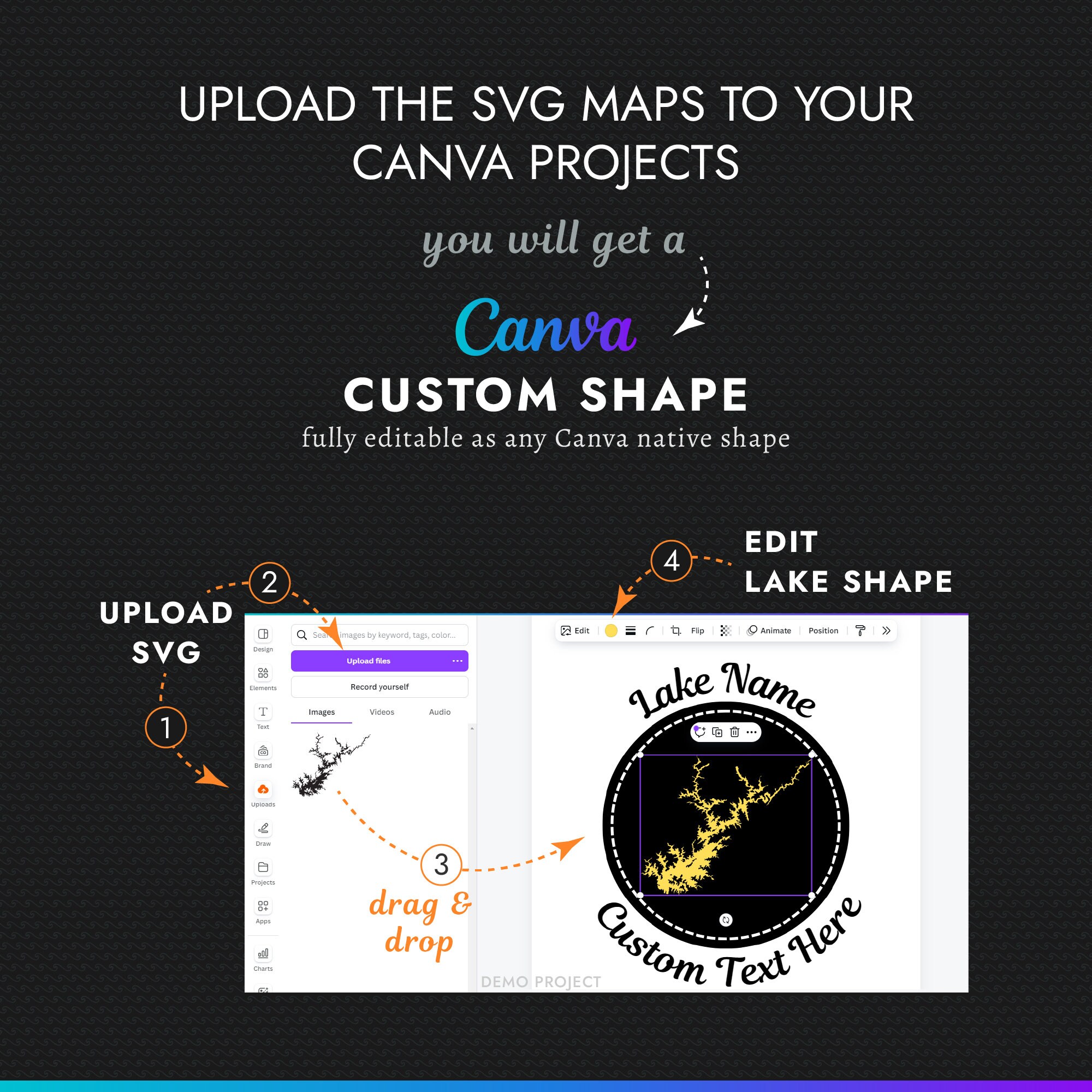 South Carolina Lake Maps SVG Bundle: 24 Lake Outlines (digital Download ...