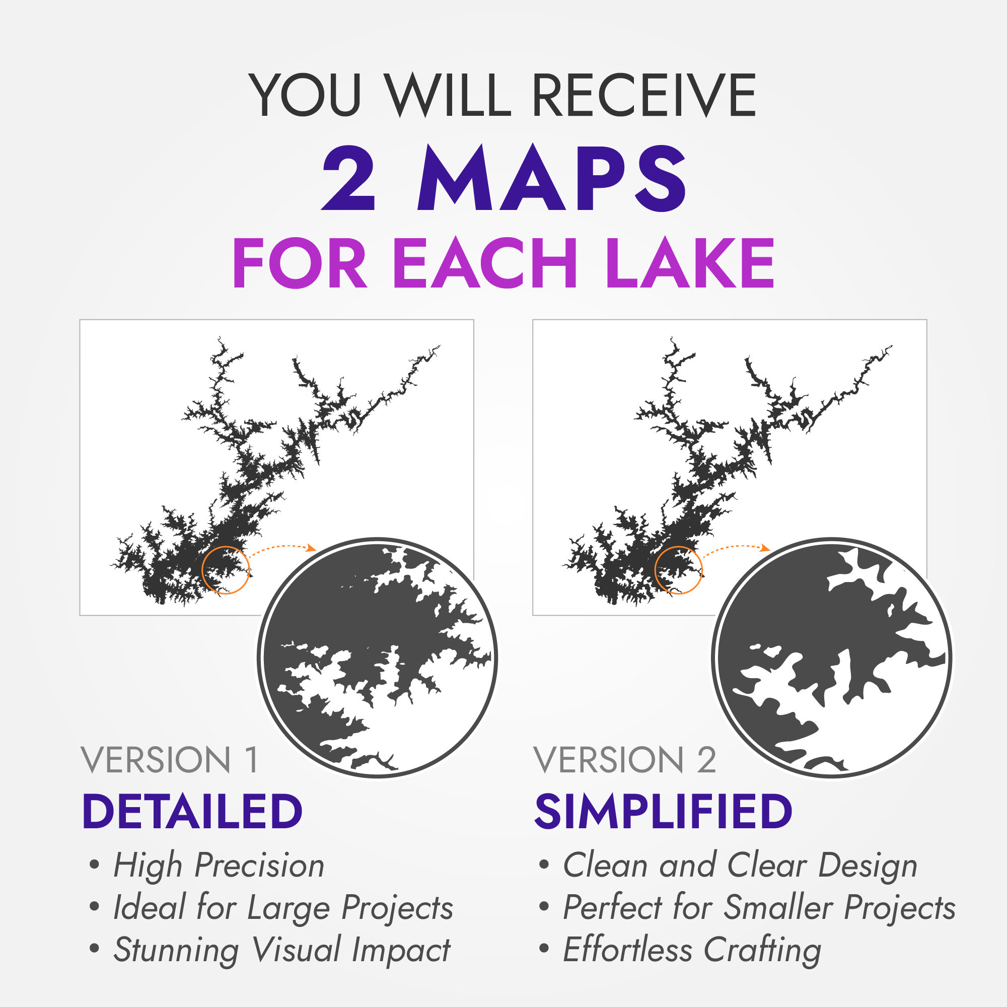 South Carolina Lake Maps SVG Bundle: 24 Lake Outlines (digital Download ...