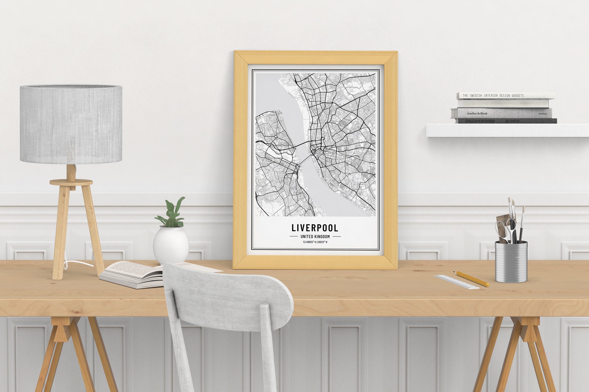 UK City Street Maps, Print Art, Modern Wall Art, Custom City Map ...
