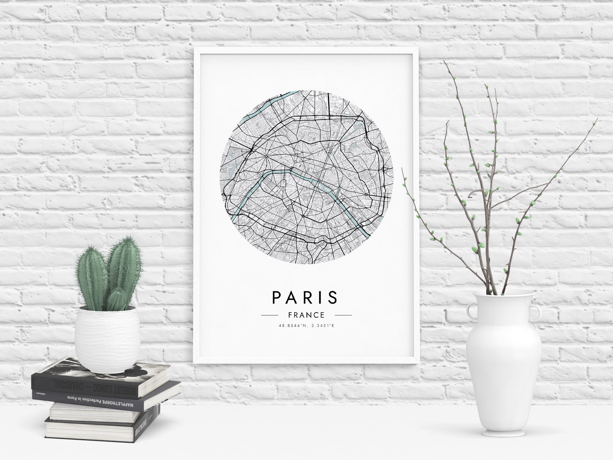 Paris Map Print Map of Paris Paris France City Map Art Paris Poster ...