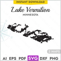 Lake Decatur Illinois Silhouette Map | SVG Vector Graphic File | Shape ...