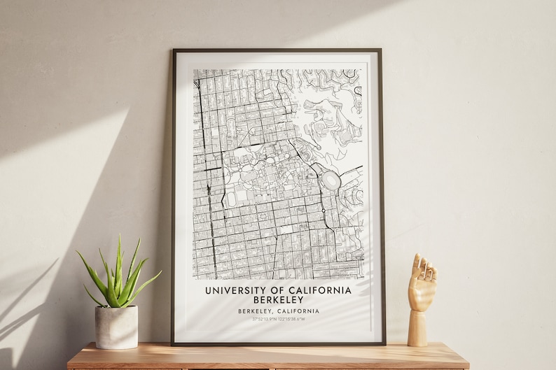 Custom University Map With Street Names, Campus Map Poster With Street ...