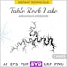 Table Rock Lake Map: Arkansas Missouri Vector Silhouette (digital ...
