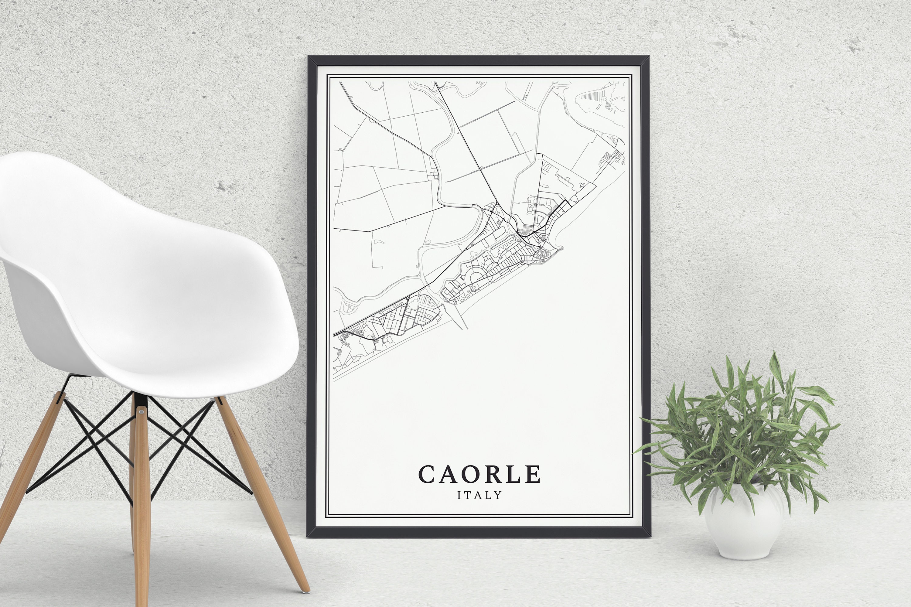 Caorle Italy Map Print: Minimalist City Art (digital Download) - Etsy