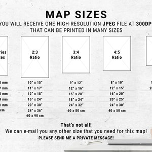 Custom Map of Your City, City Map Poster With Street Names Landmarks ...