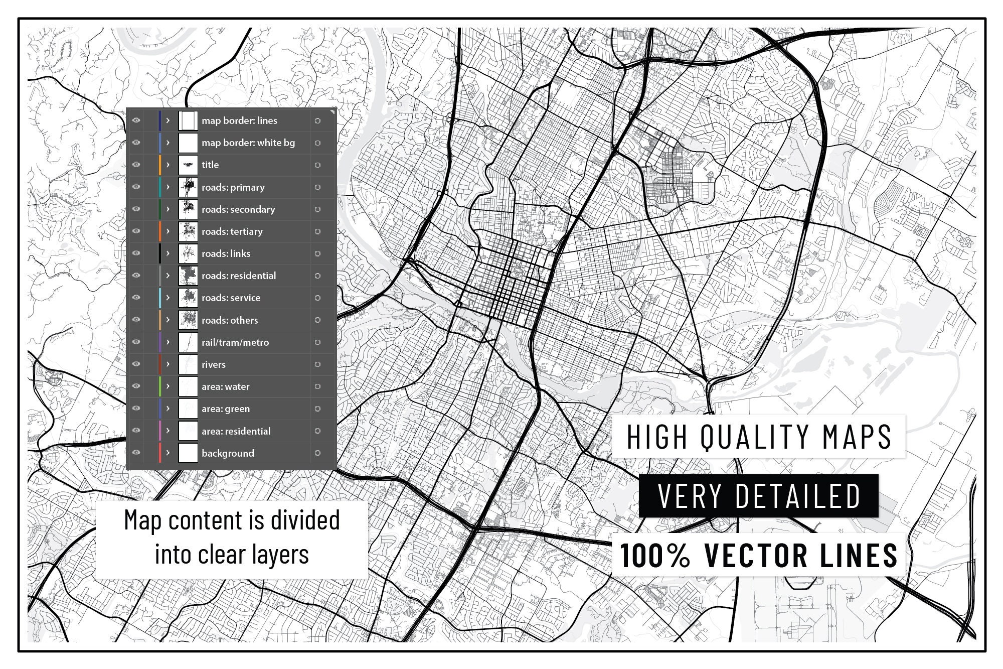 UK City Street Maps, Print Art, Modern Wall Art, Custom City Map ...