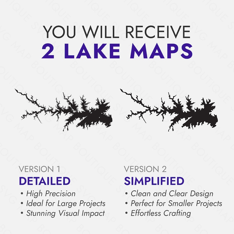 Lake Murray South Carolina Map SVG: Laser Cut Vector (digital Download ...