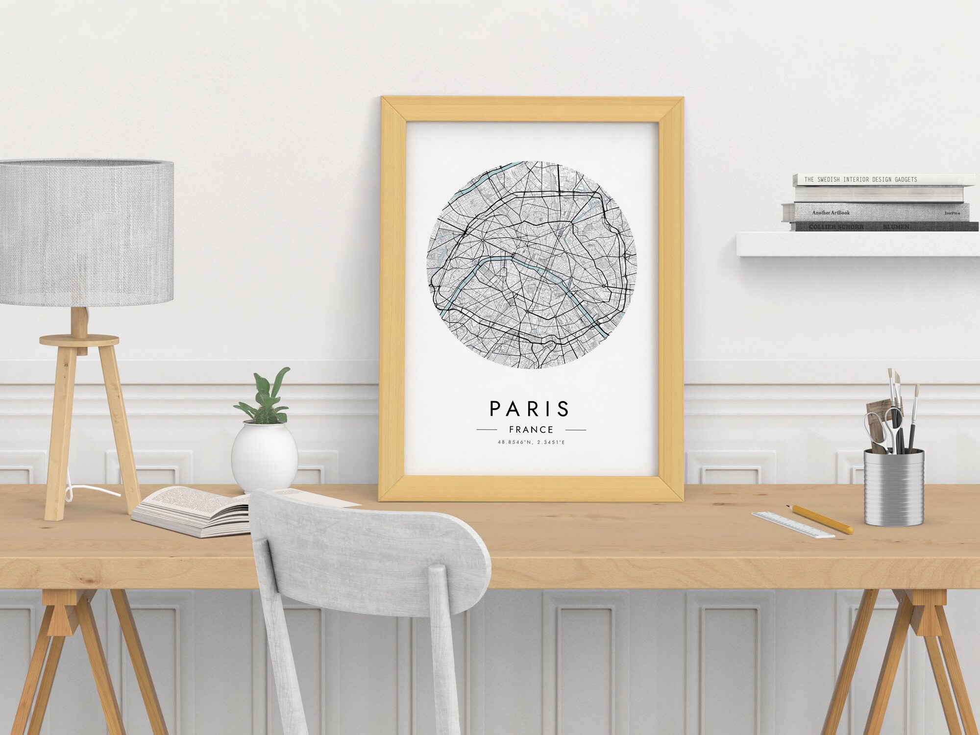 Paris Map Print Map of Paris Paris France City Map Art Paris Poster ...