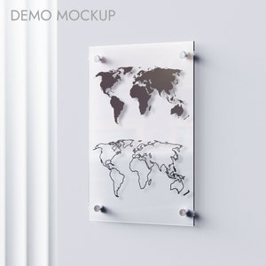 Simple World Map SVG, Silhouette World Map Vector, Outlined World Map ...