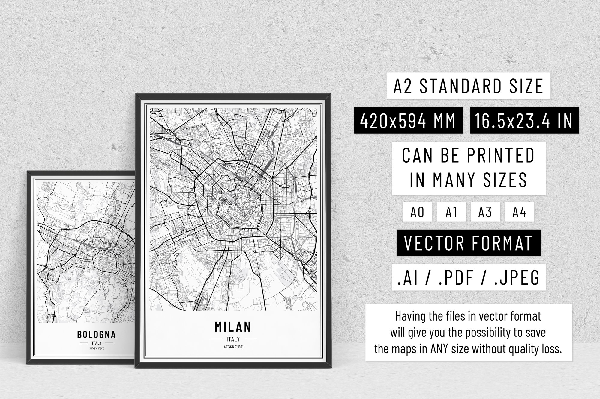 15 Italy City Maps Bundle, Editable Vector City Maps, Custom Printable ...