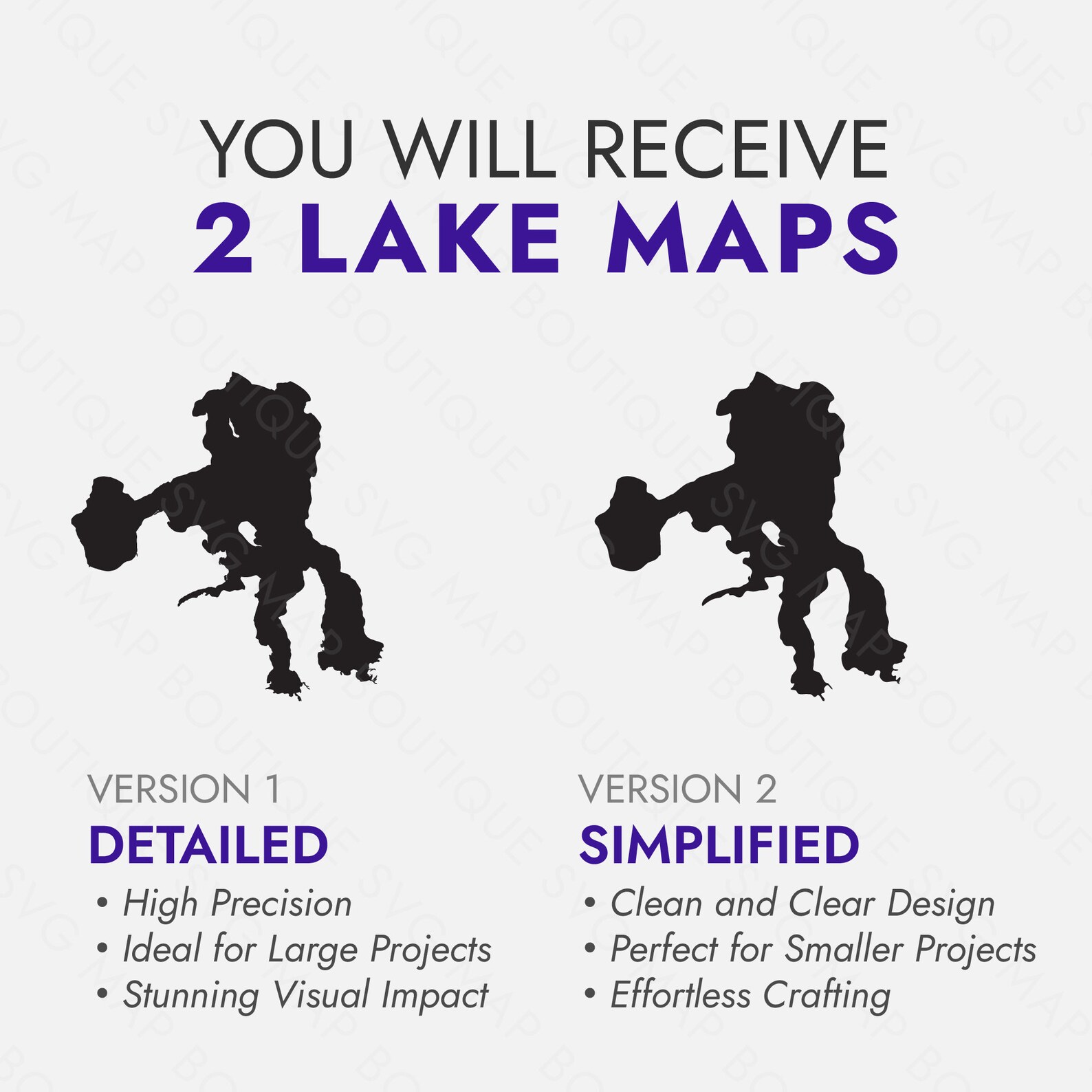 Yellowstone Lake Wyoming SVG Map Shape Silhouette, Vector Lake Map ...