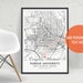 Custom University Map With Street Names, Campus Map Poster With Street ...