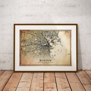 Vintage Style City Map, Custom City Map Print, Street Map, City Print ...