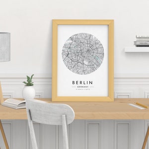 Berlin Map Print Map of Berlin Berlin Germany City Map Berlin Poster ...