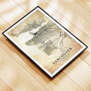 Vintage Style City Map, Custom City Map Print, Street Map, City Print ...