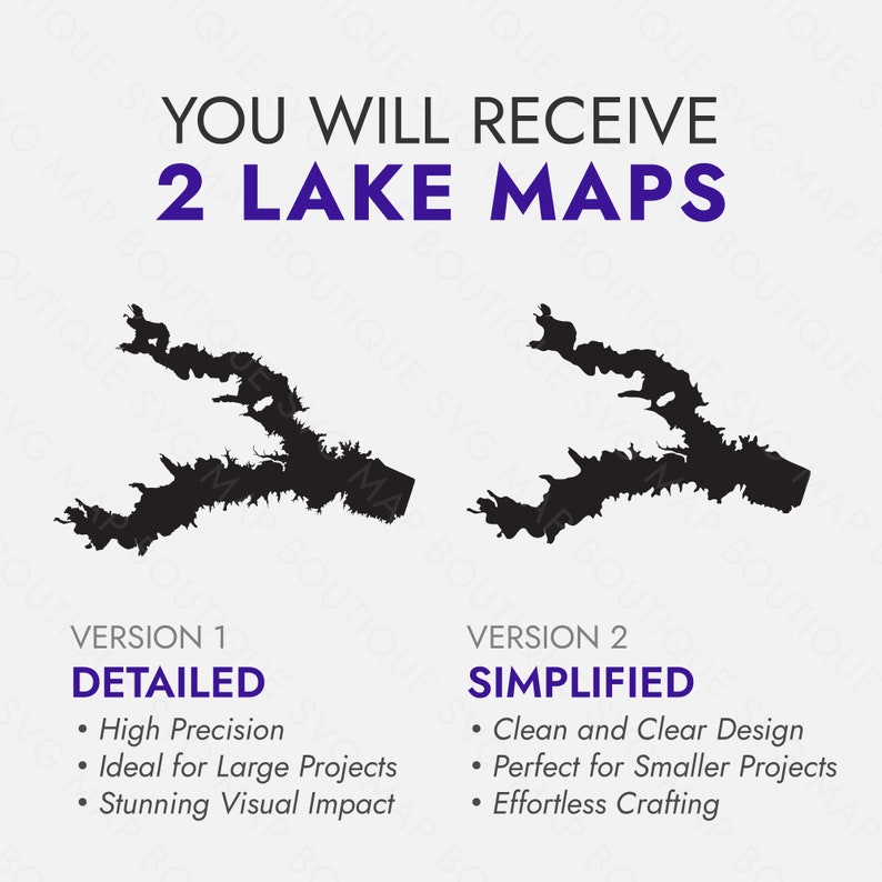 Richland-chambers Reservoir Texas SVG Map Shape Silhouette, Vector Lake ...