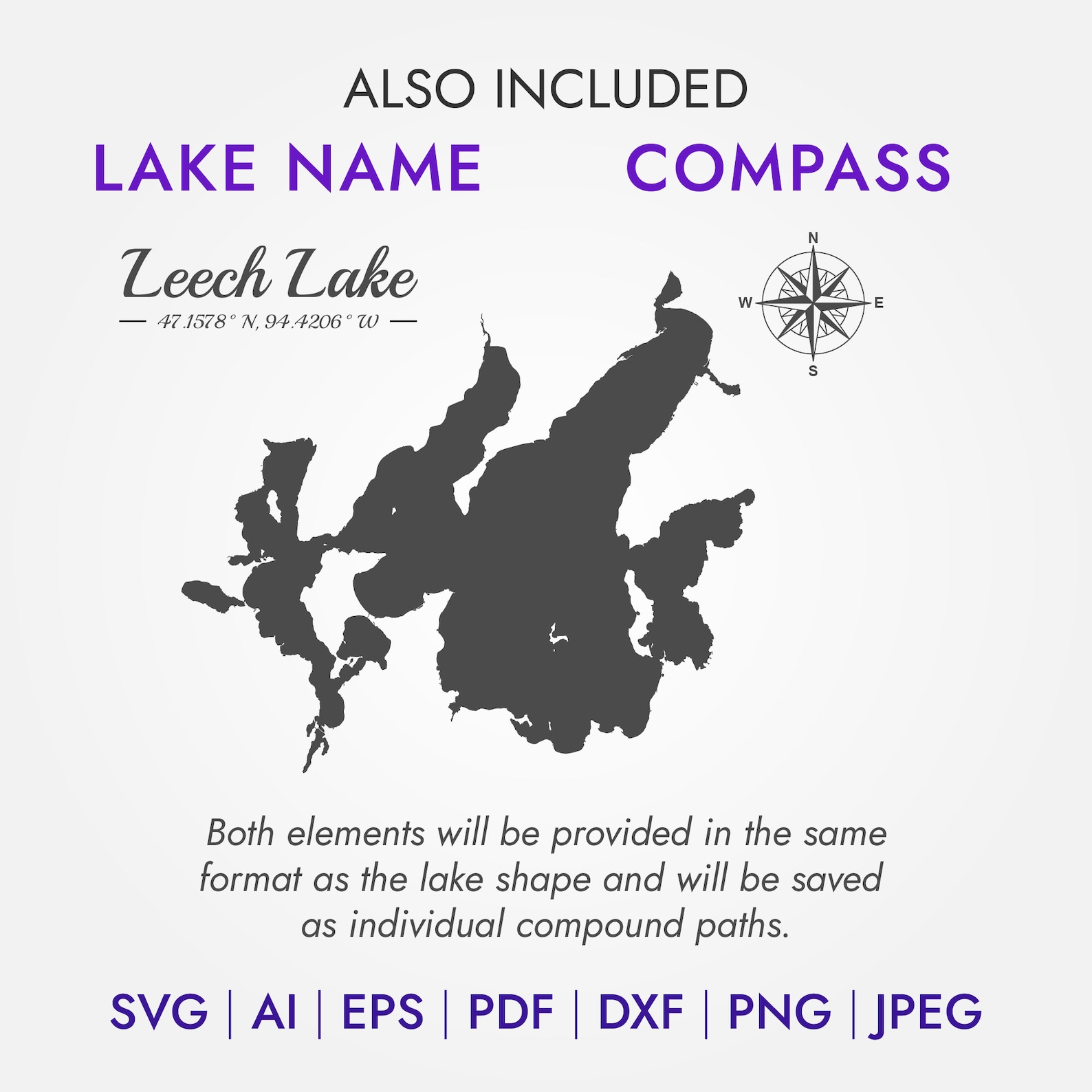Custom Lake Map Svg Silhouette Outline Lake Map Shape Vector Svg Lake ...
