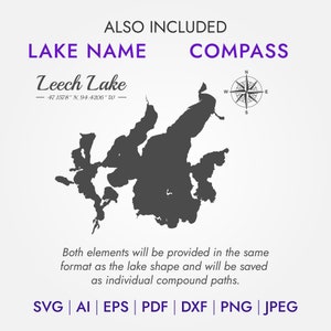 Custom Lake Map Svg Silhouette Outline Lake Map Shape Vector Svg Lake ...