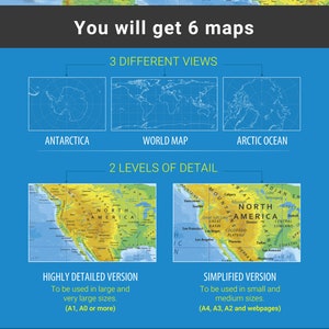 Physical World Map, Detailed Physical Map of the World, Geography ...