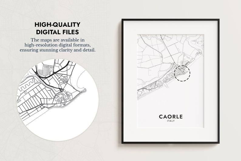Caorle Italy Map Print: Minimalist City Art (digital Download) - Etsy