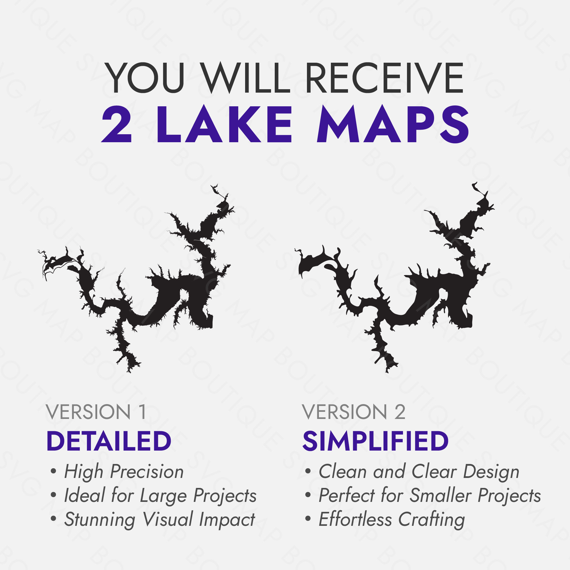 Lake Texoma Map SVG: Laser Cut Vector File (digital Download) - Etsy