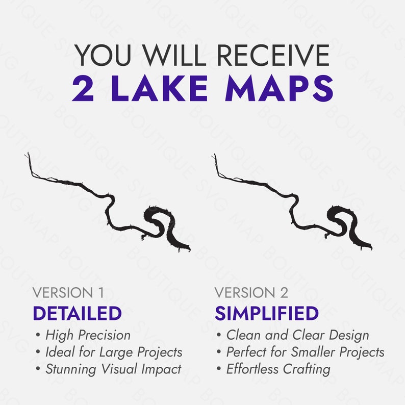 Lake Sharpe South Dakota Map SVG: Laser Cut Vector (digital Download ...