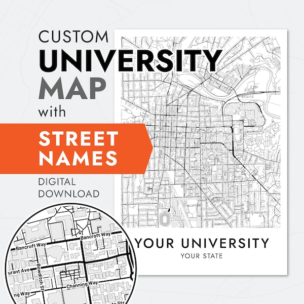 School Street Map Poster - Etsy