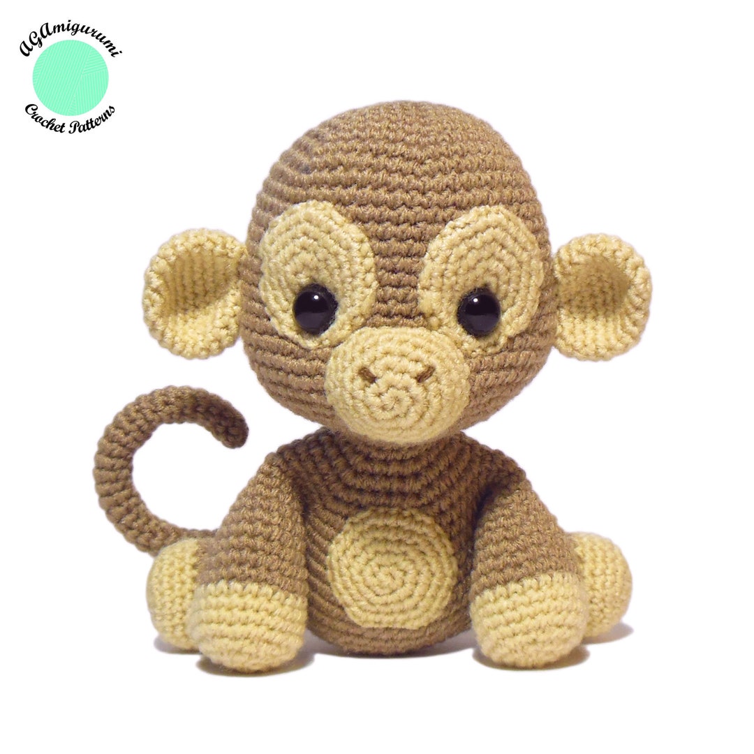 Monkey Crochet PATTERN, Amigurumi Crochet Animal Pattern PDF, Crochet ...