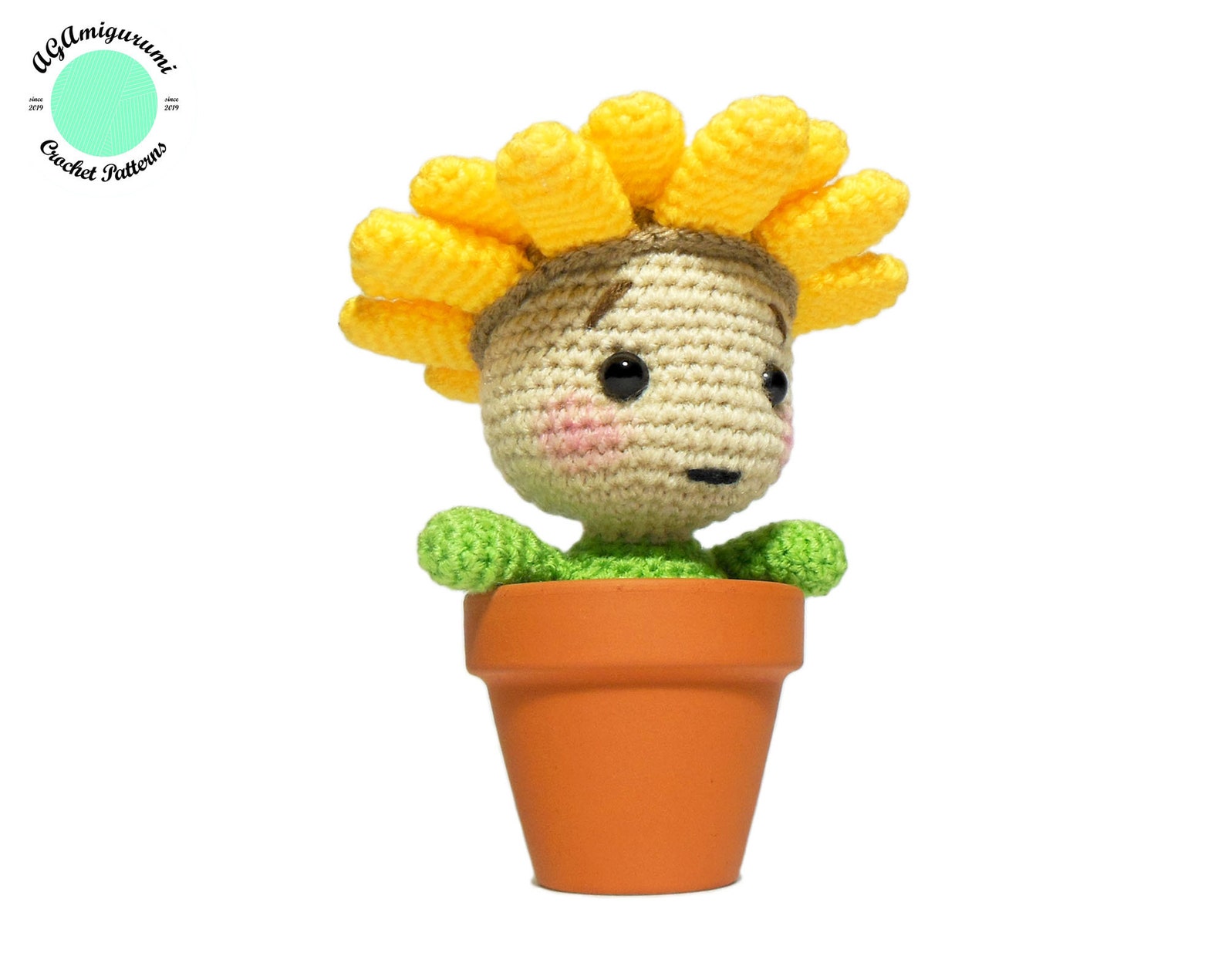Crochet Sunflower PATTERN Amigurumi Sunflower Doll PDF - Etsy