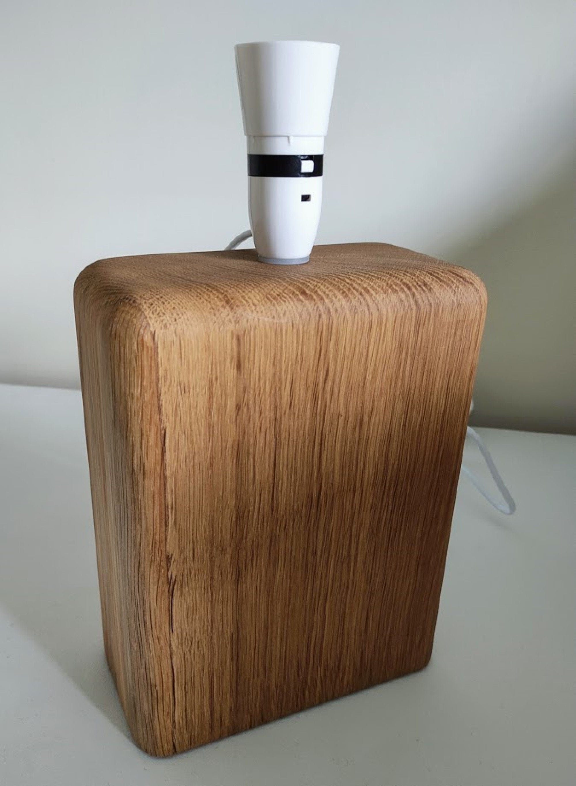Handmade Oak Table Lamp Base: Bespoke Curved Wood Design - Etsy UK