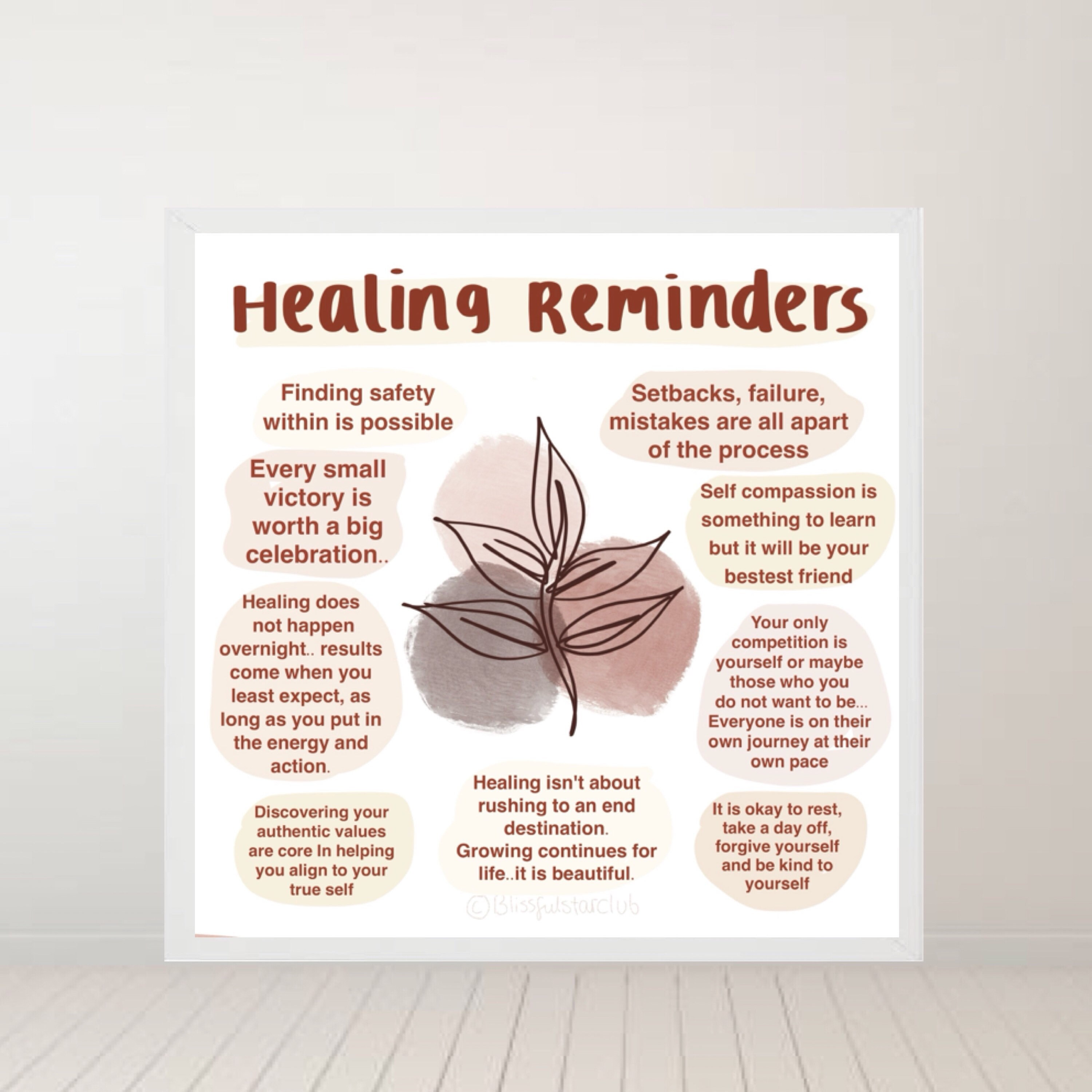 Prints Healing Poster Healing and Affirmation artwork You are Safe ...