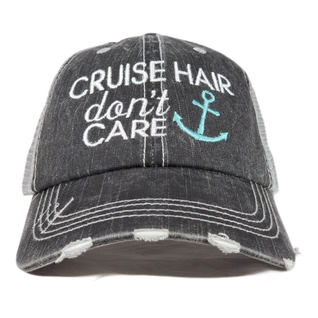 Cruise Hair Mesh Back Distressed Hat - Etsy