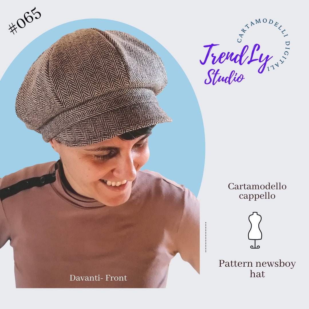 Newsboy Cap Pattern #065, PDF Instant Download, One Size. - Etsy UK