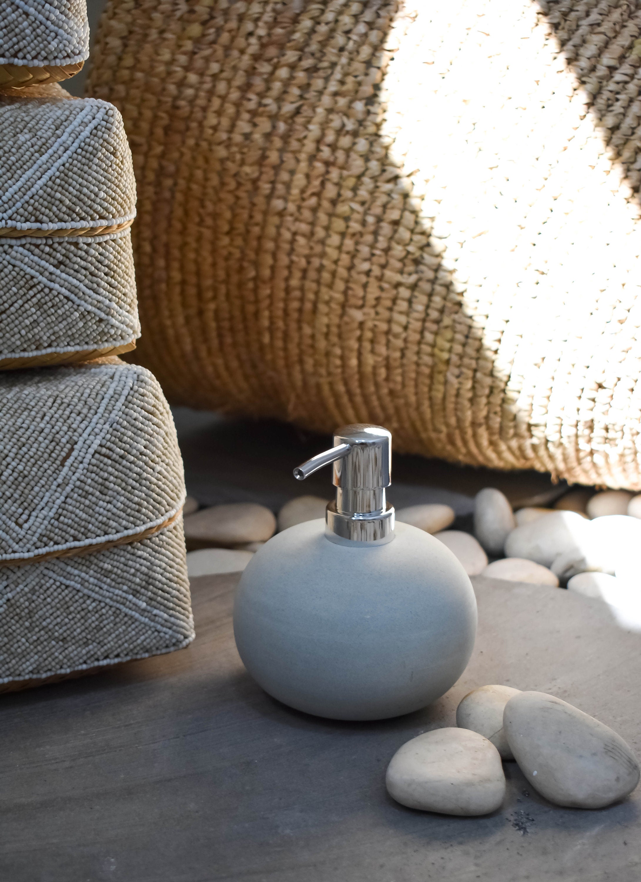 Zeolite Stone Soap Dispenser Oval Shape With Bronze or Silver | Etsy