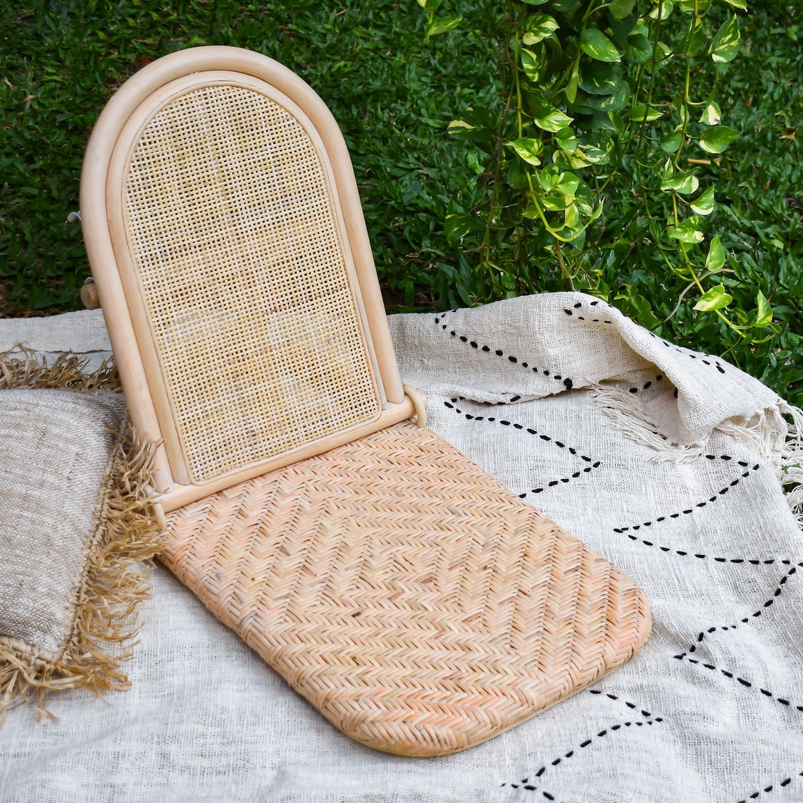 Rattan Foldable Chair FC001 Portable Beach Chair Wicker - Etsy