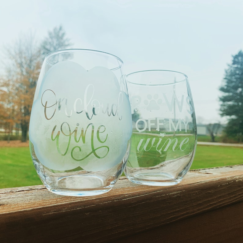 Custom Etched Wine Glasses Etsy