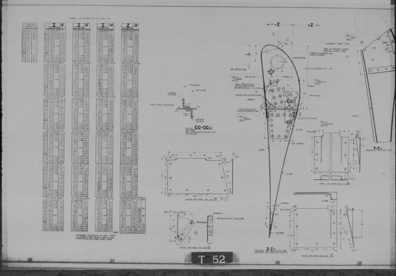 Douglas A-26 Invader 1940's Factory Blueprints WW2 B-26 Original ...