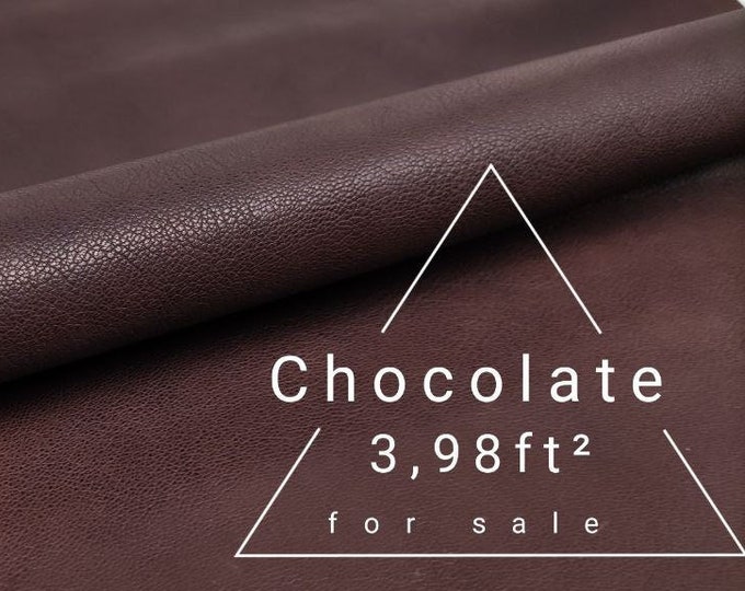 Dark Brown Italian Goat Leather Hide for Crafts and DIY Projects ...