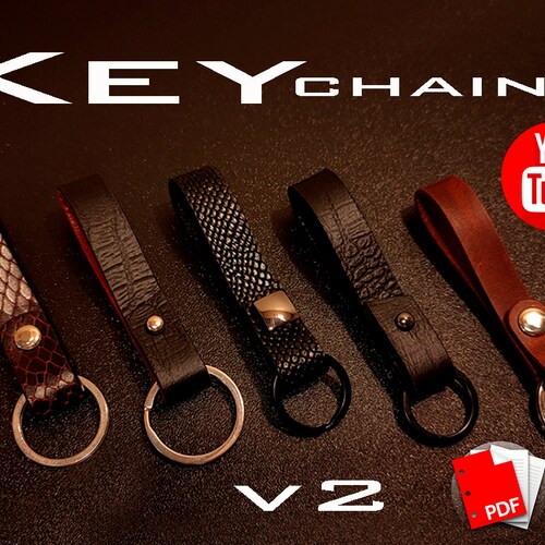 Leather Keychain PDF PATTERN Leather Keychain Digital - Etsy