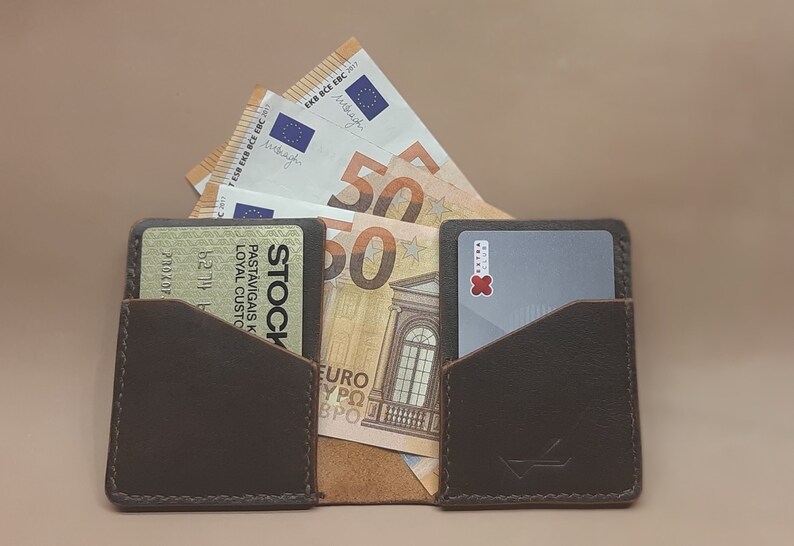 Minimalist leather bifold wallet digital PDF Pattern leather | Etsy