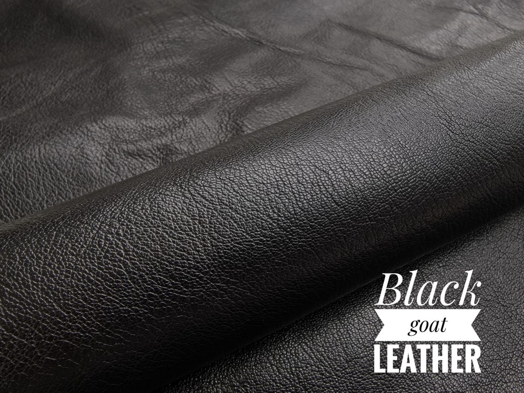 Black Goat Leather Hide for Crafts and DIY Projects - With Defects - Etsy