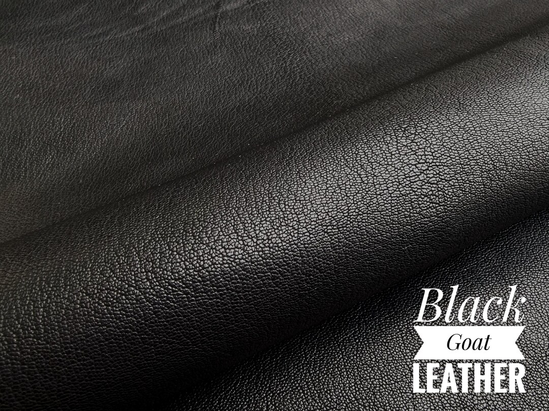 Black Goat Leather Hide for Crafts and DIY Projects - With Defects - Etsy